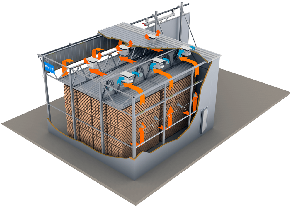 IDV Wood Drying Chamber with Viscous Dissipation Process | Incomac Srl