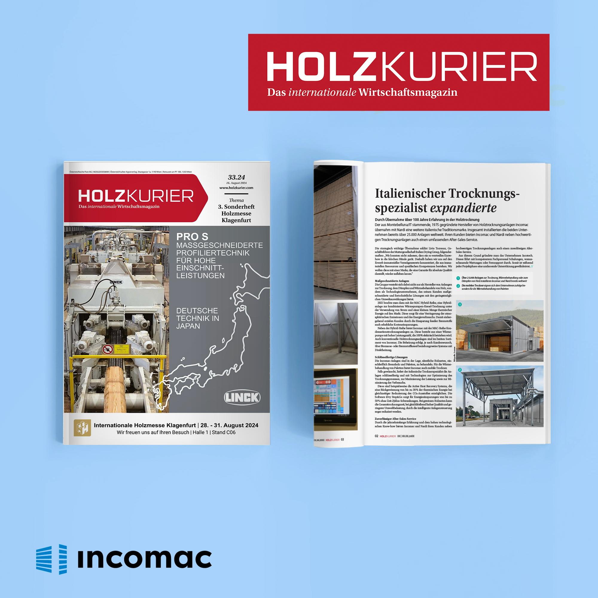 Incomac su Holzkurier | Incomac